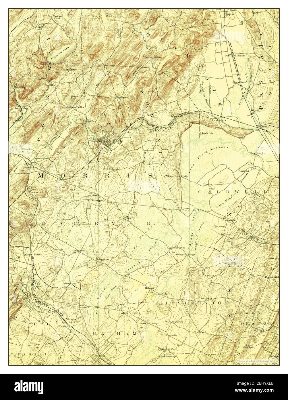 New jersey map 1888 hi-res stock photography and images - Alamy