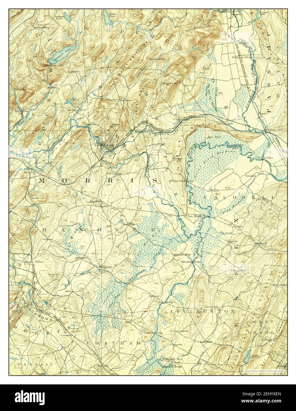 Morristown map new jersey hi-res stock photography and images - Alamy