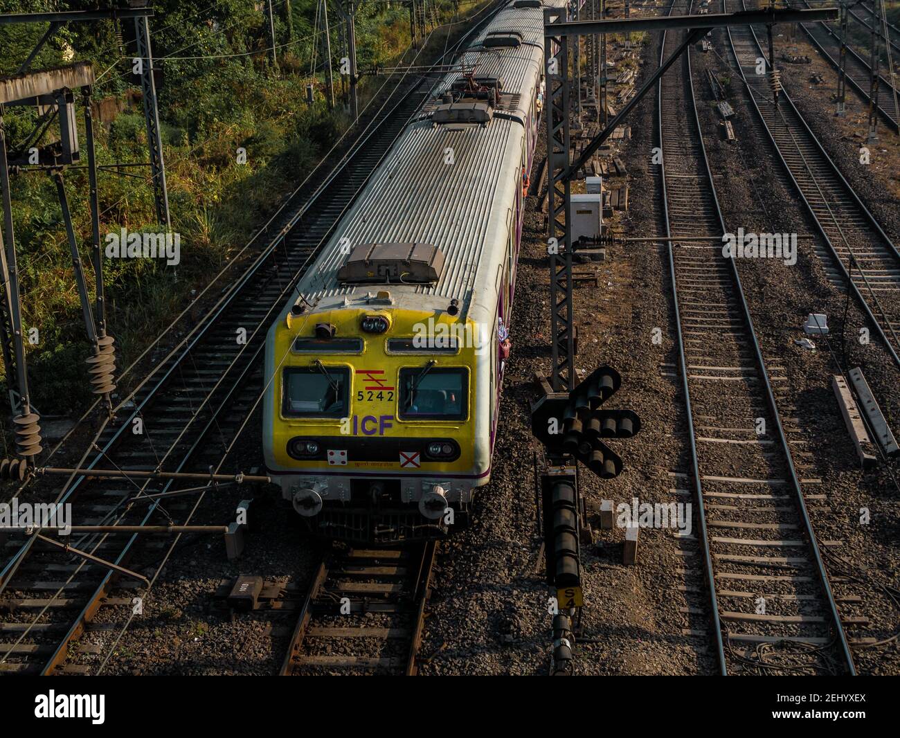 Thane, India, December 22,2020 : Indian Railway, one of the busiest ...