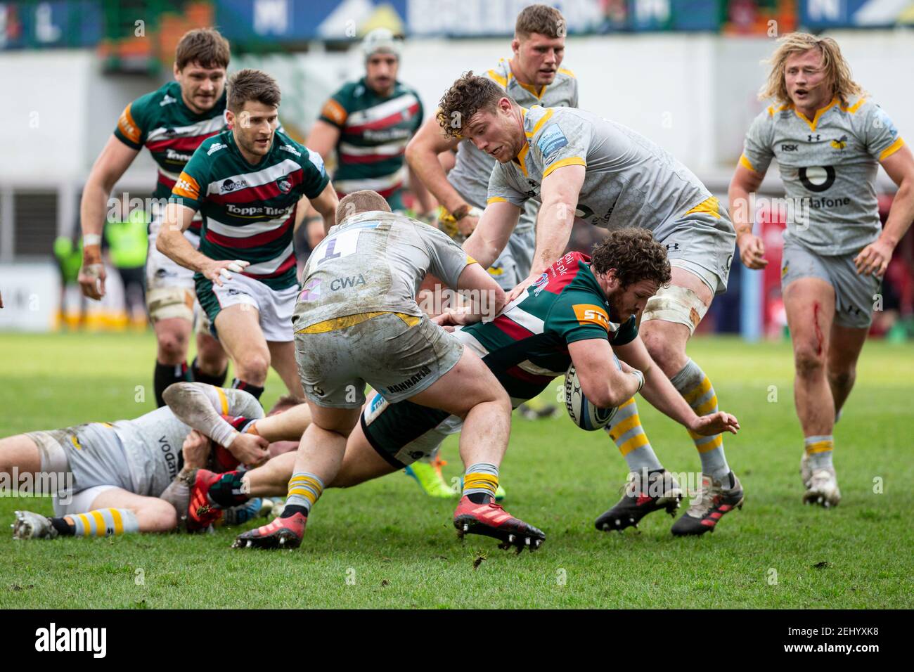 20th February 2021; Welford Road Stadium, Leicester, Midlands, England ...