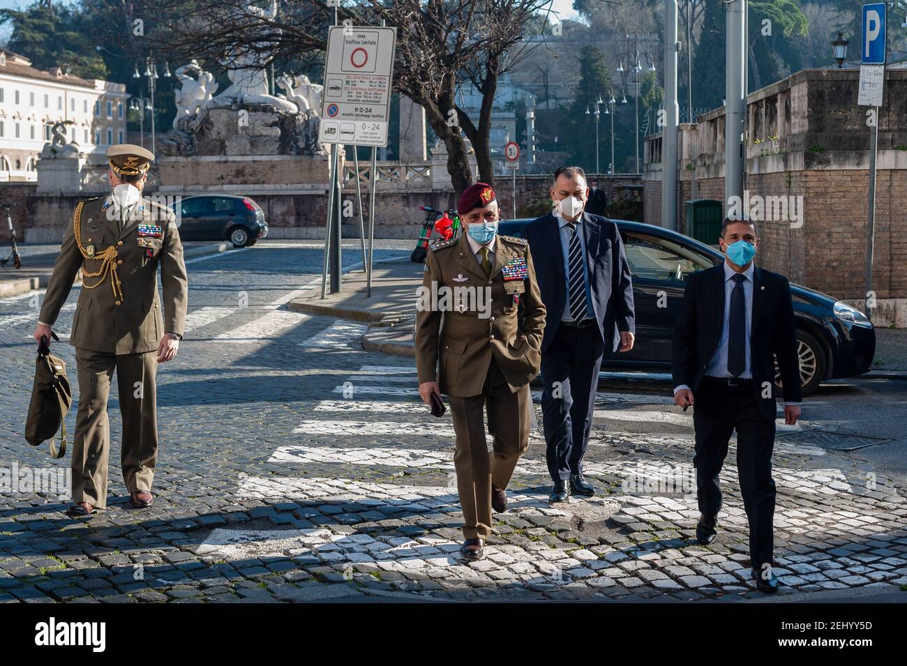 Lieutenant General Rosario Castellano (C), Commander of the Capital ...