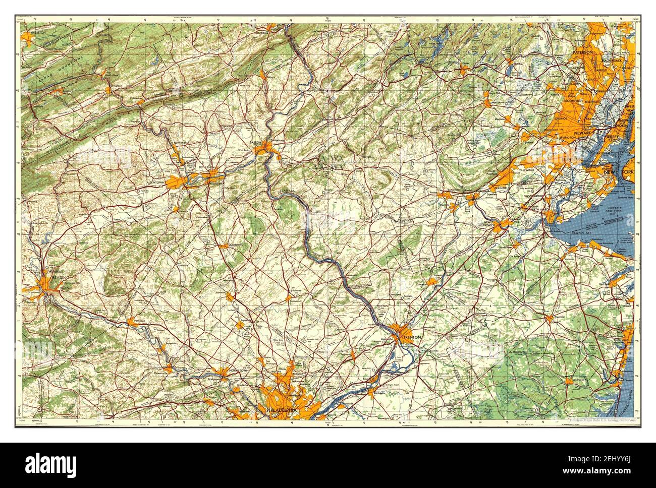 Newark, New Jersey, map 1957, 1:250000, United States of America by ...
