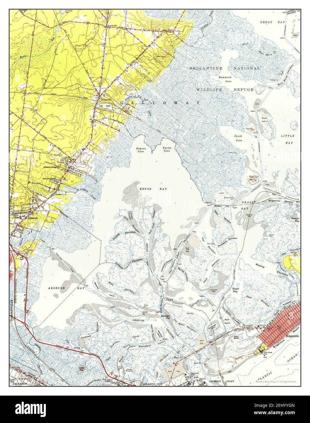 Map of oceanville hi-res stock photography and images - Alamy