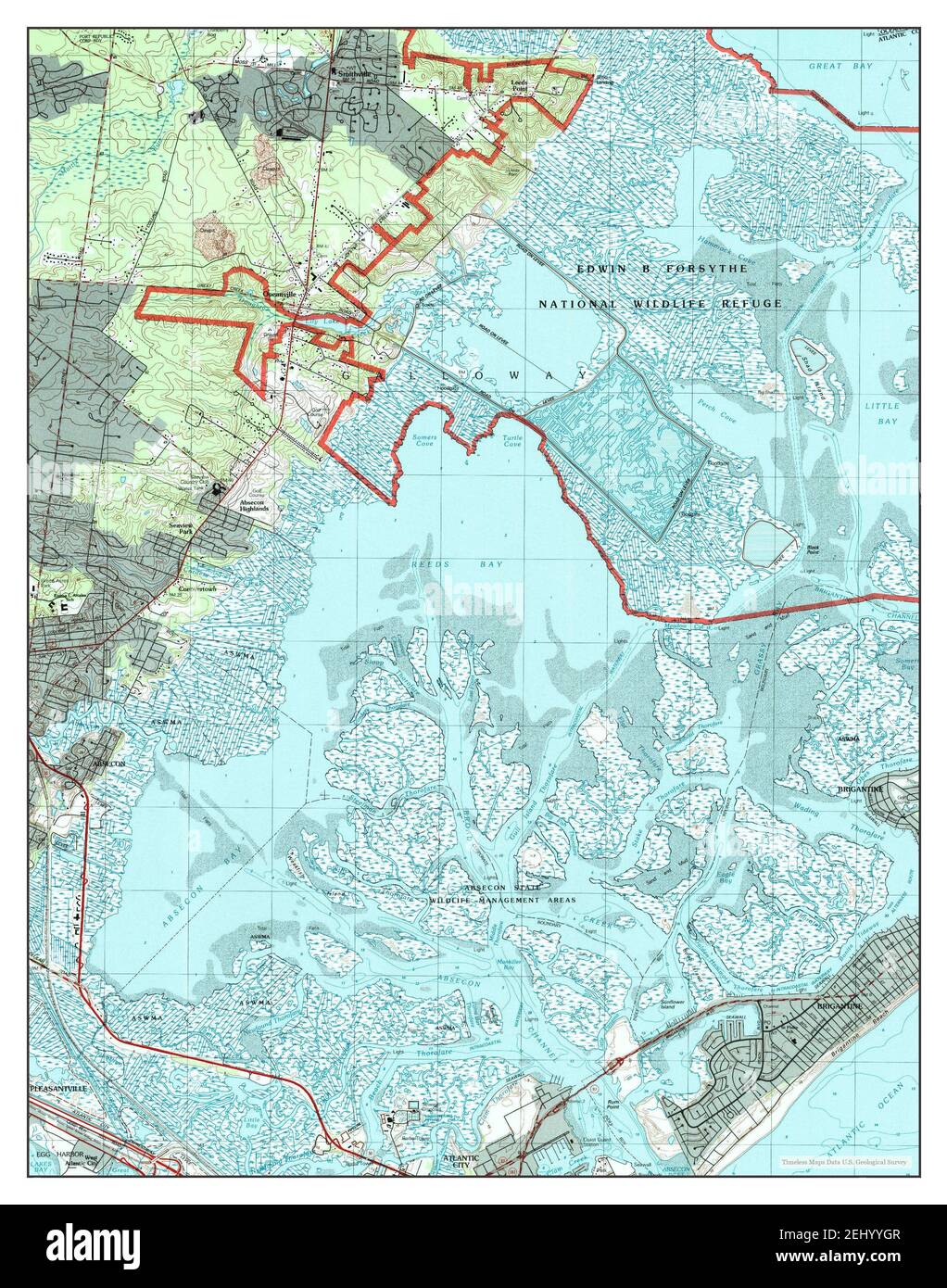 Map of oceanville new jersey Cut Out Stock Images & Pictures - Alamy
