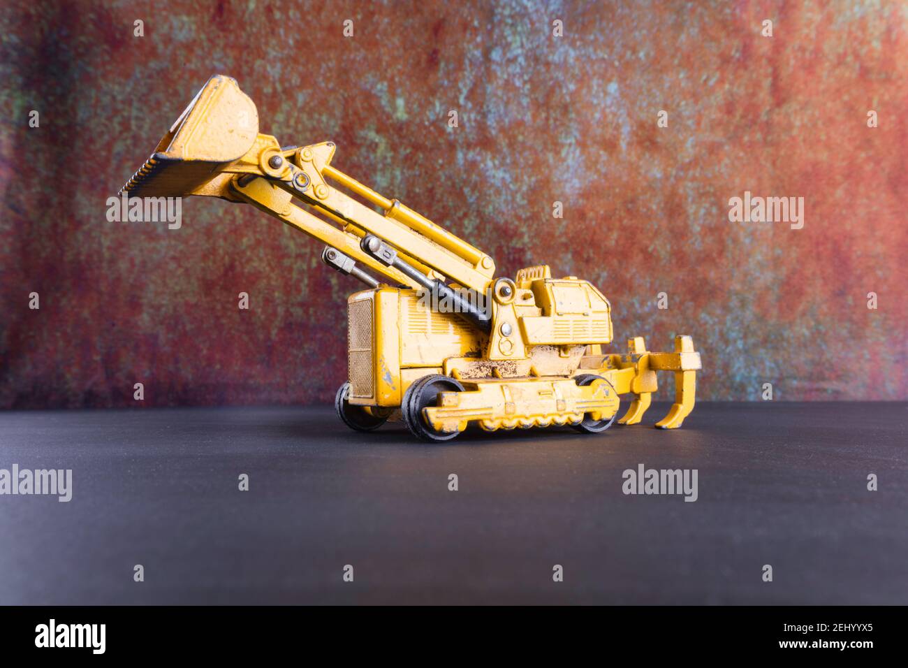 Matchbox toy caterpillar traxcavator from the 1970s Stock Photo - Alamy