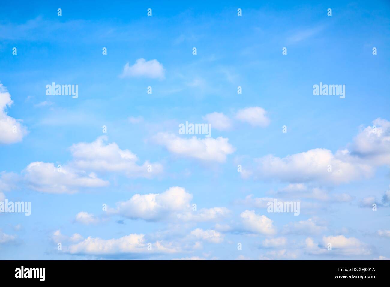 Light blue summer sky with small heap clouds - background with space ...
