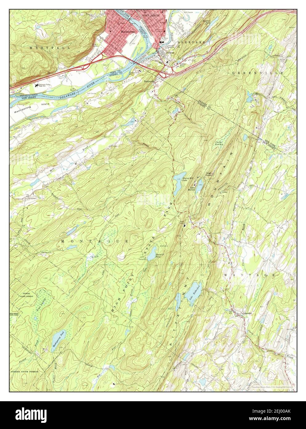 Port Jervis South, New Jersey, map 1969, 1:24000, United States of ...