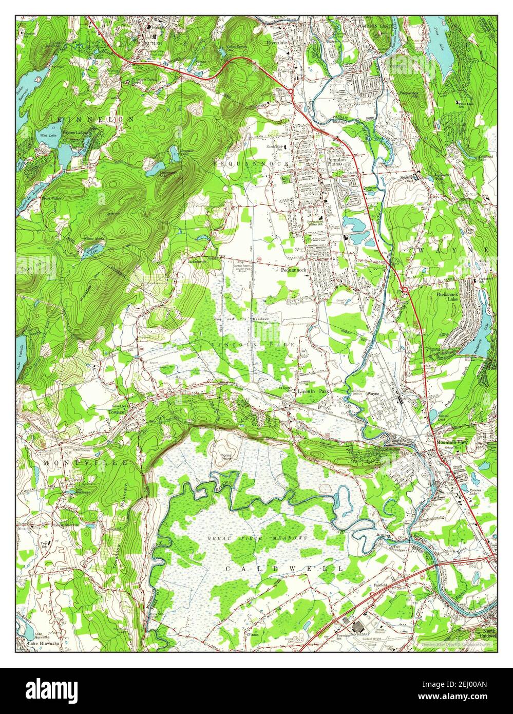 Map of pompton Cut Out Stock Images & Pictures - Alamy