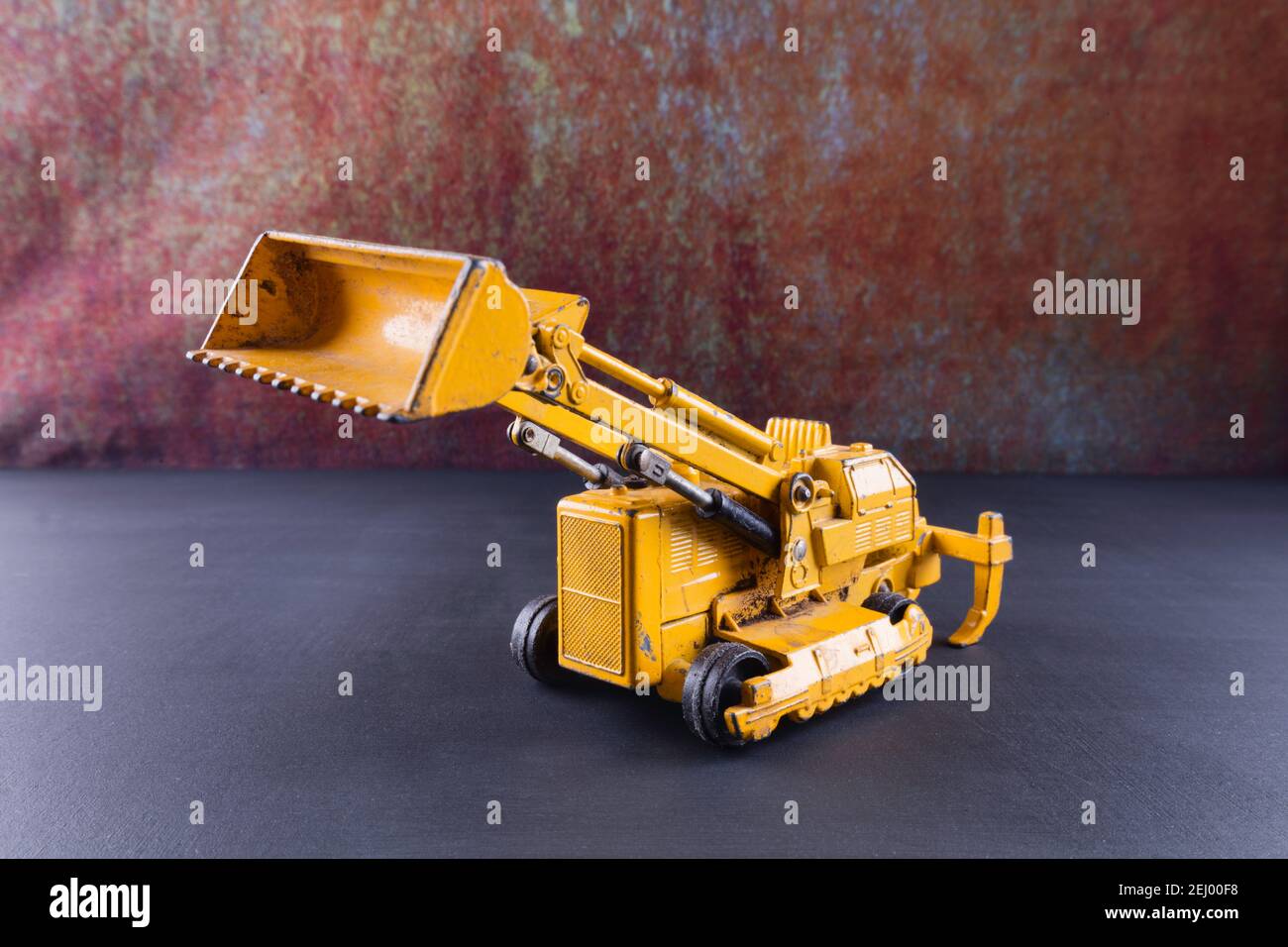 Matchbox toy caterpillar traxcavator from the 1970s Stock Photo - Alamy