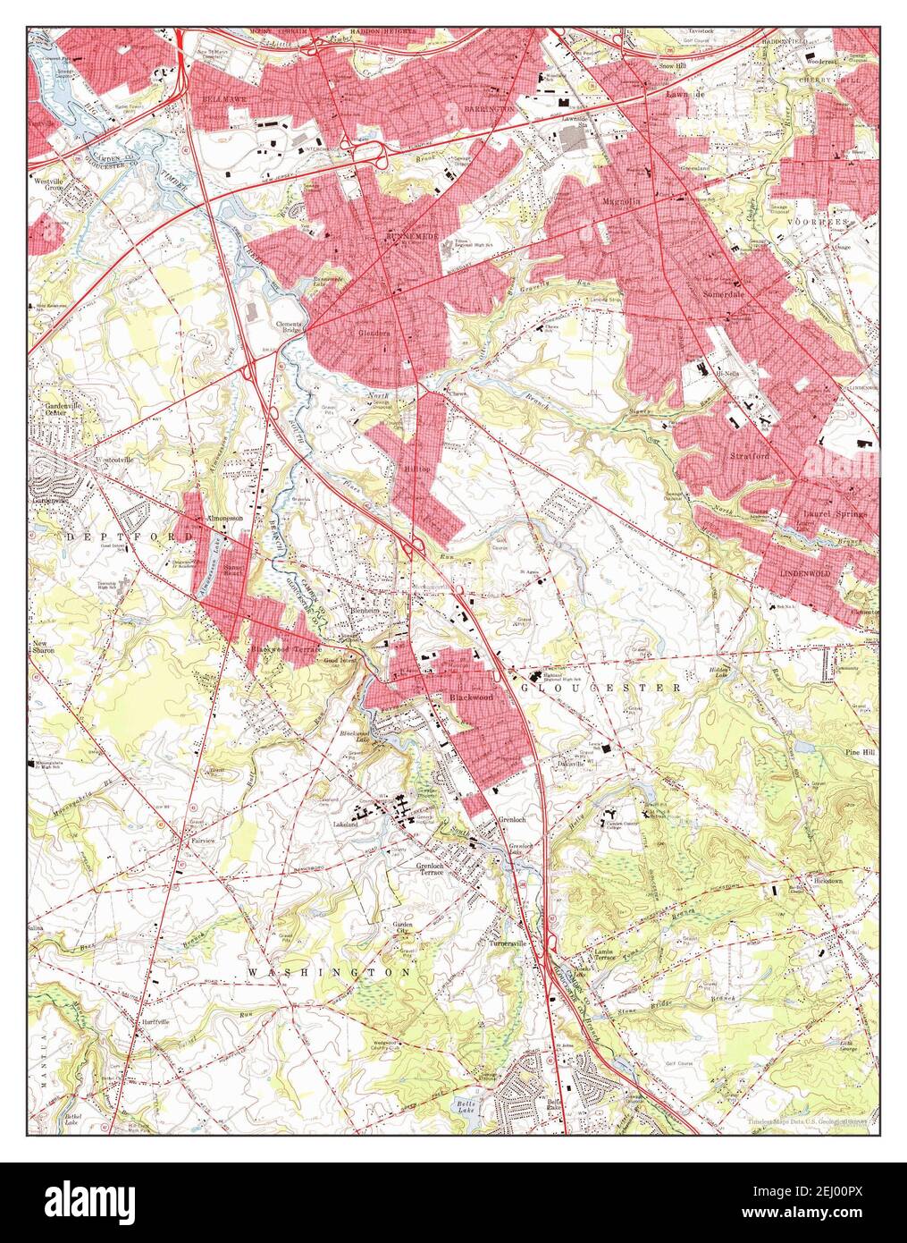 Runnemede, New Jersey, map 1967, 1:24000, United States of America by ...
