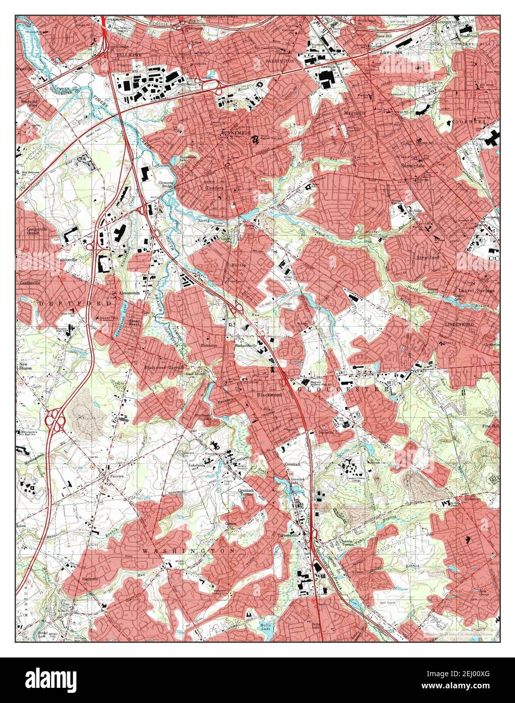 Runnemede, New Jersey, map 1995, 1:24000, United States of America by ...