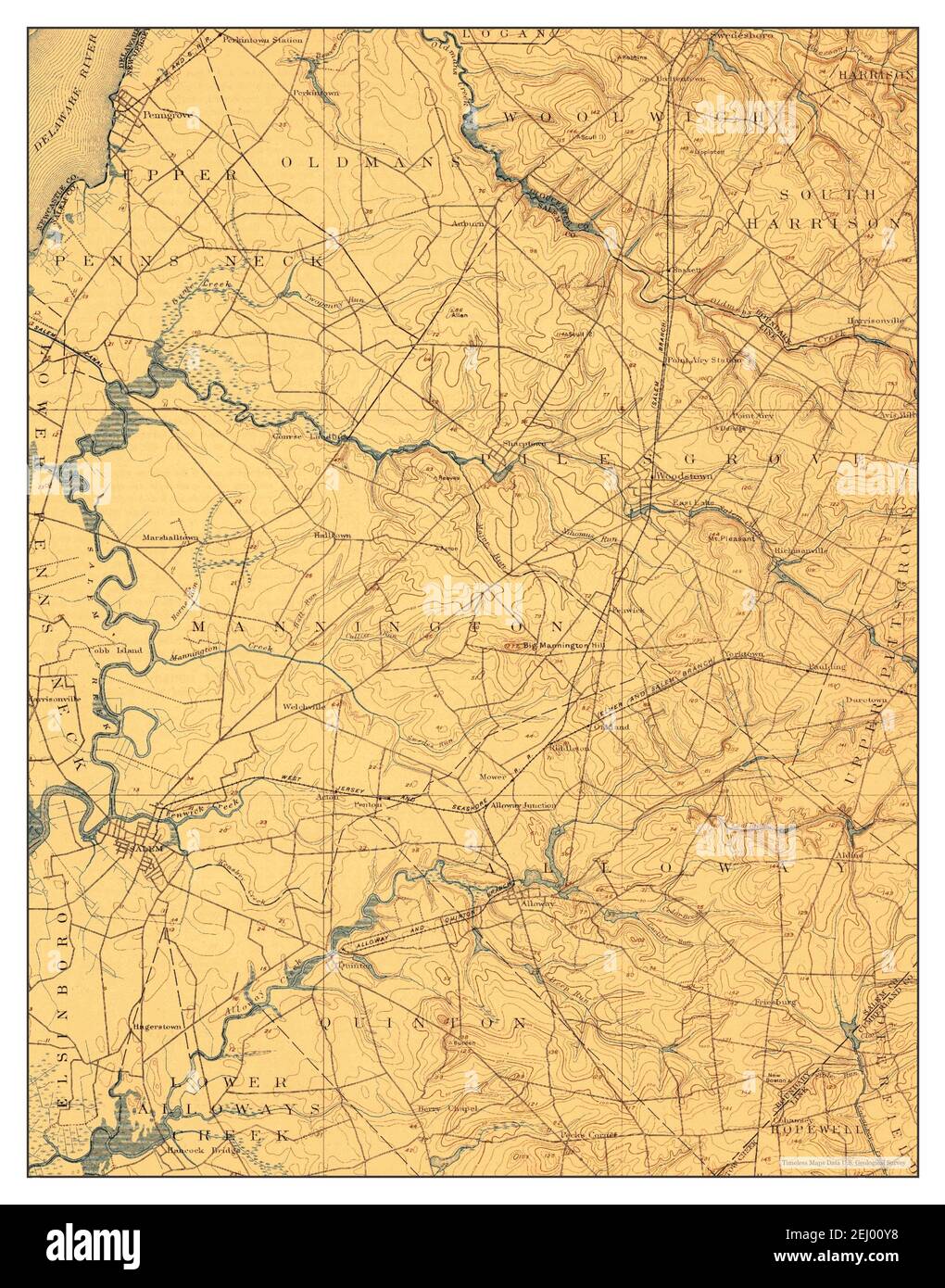 Map of salem new jersey hi-res stock photography and images - Alamy