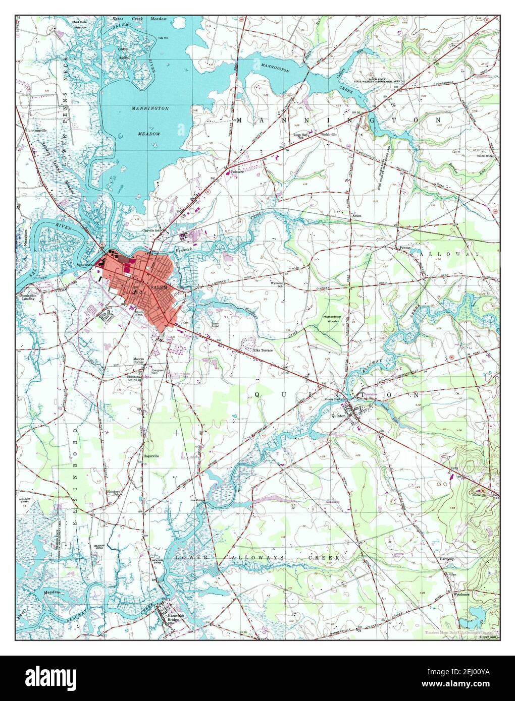 Salem, New Jersey, map 1995, 1:24000, United States of America by ...