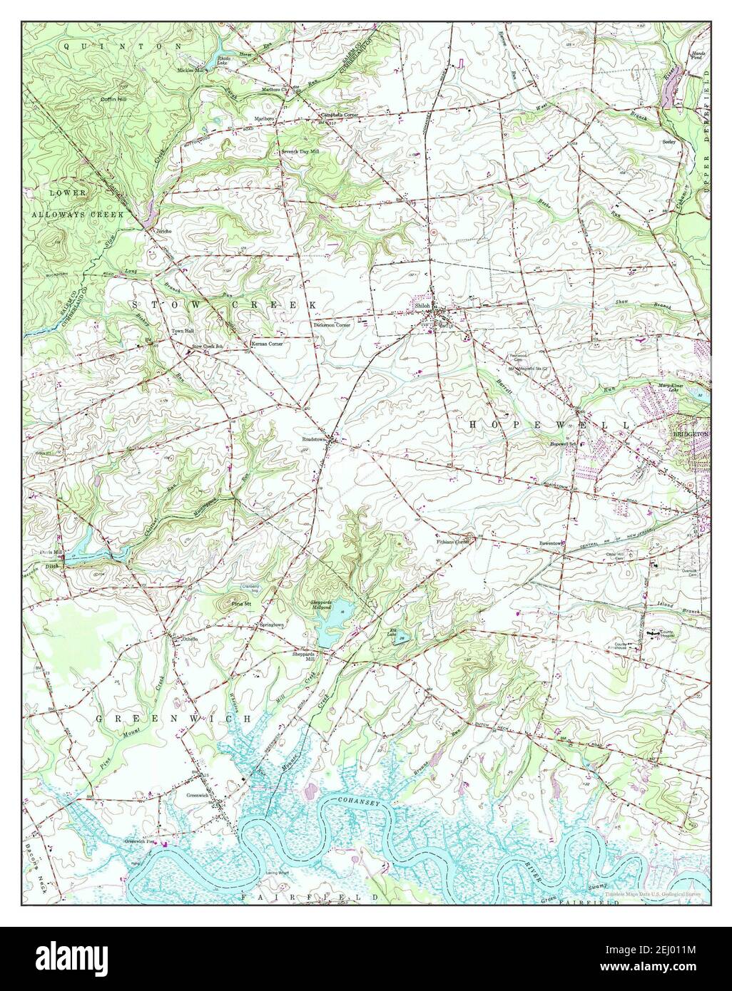 Shiloh, New Jersey, map 1947, 1:24000, United States of America by ...