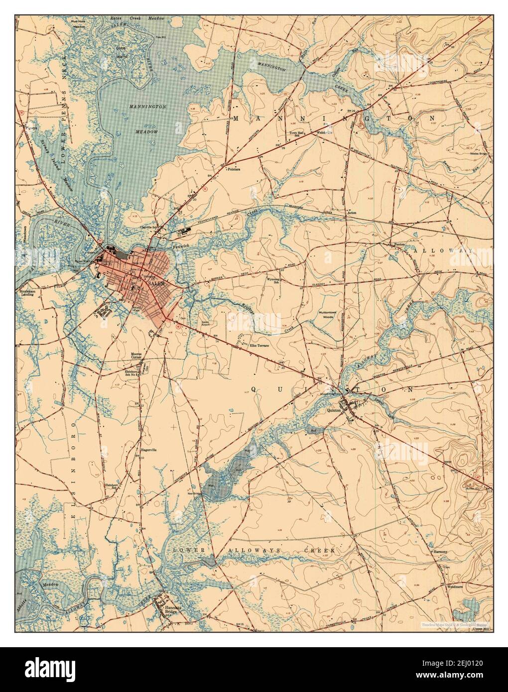 Salem, New Jersey, map 1951, 1:24000, United States of America by ...