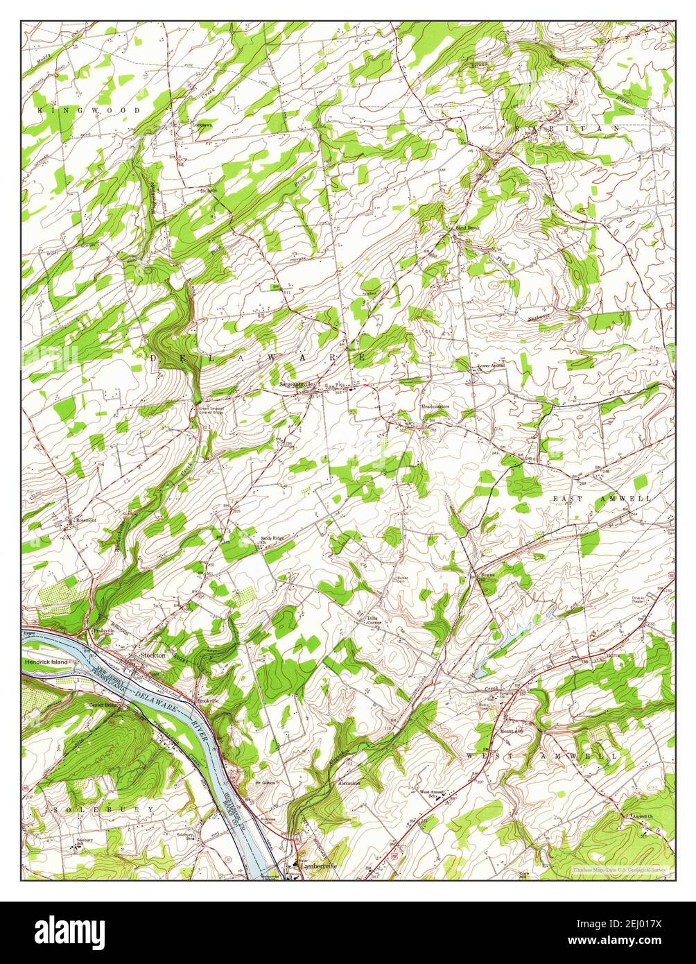 Map of stockton new jersey hi-res stock photography and images - Alamy