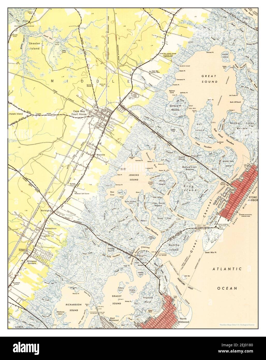 Map of stone harbor hi-res stock photography and images - Alamy