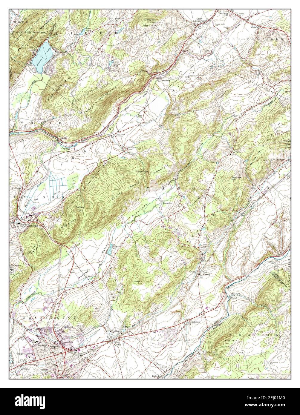 Washington, New Jersey, map 1954, 1:24000, United States of America by ...