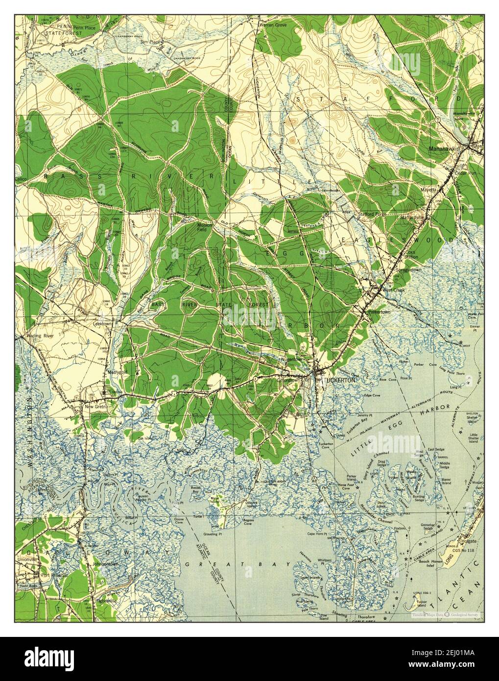 Map of tuckerton hi-res stock photography and images - Alamy