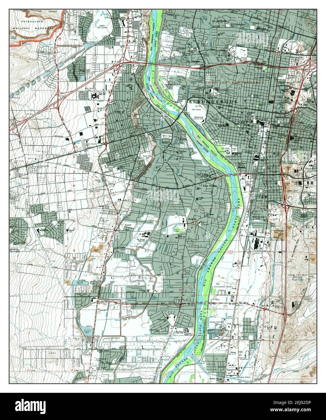 Albuquerque West, New Mexico, map 1990, 1:24000, United States of ...