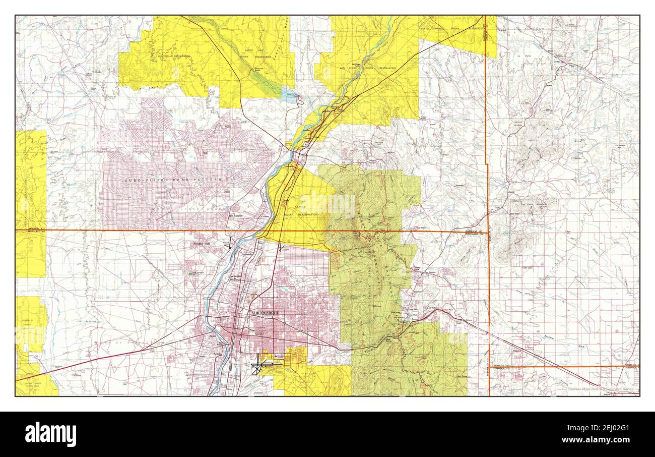 Albuquerque, New Mexico, map 1978, 1:100000, United States of America ...