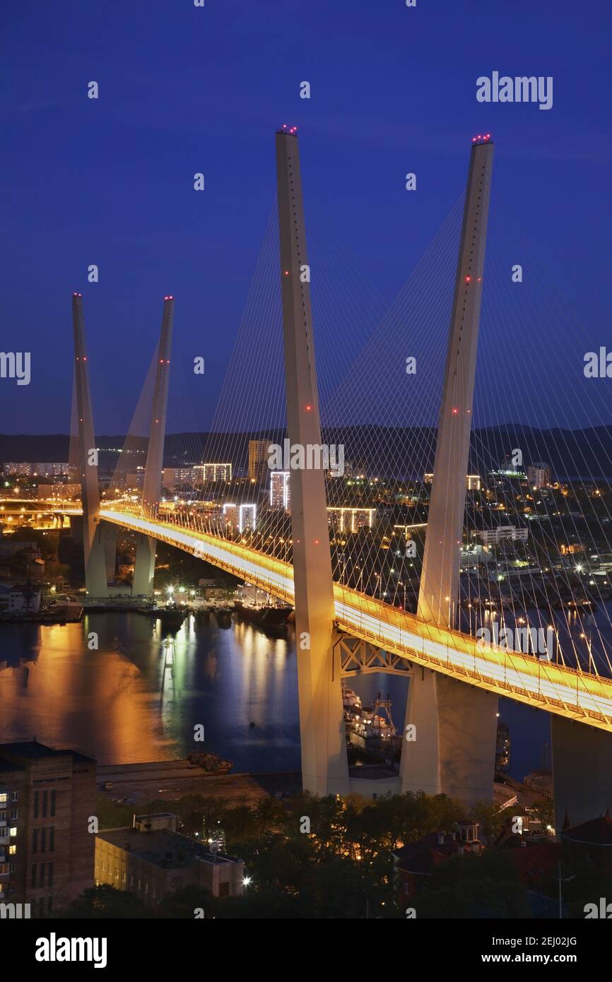 Golden Bridge in Vladivostok. Russia Stock Photo - Alamy