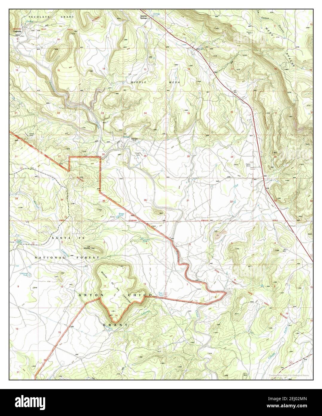 Apache Springs, New Mexico, map 2002, 1:24000, United States of America ...