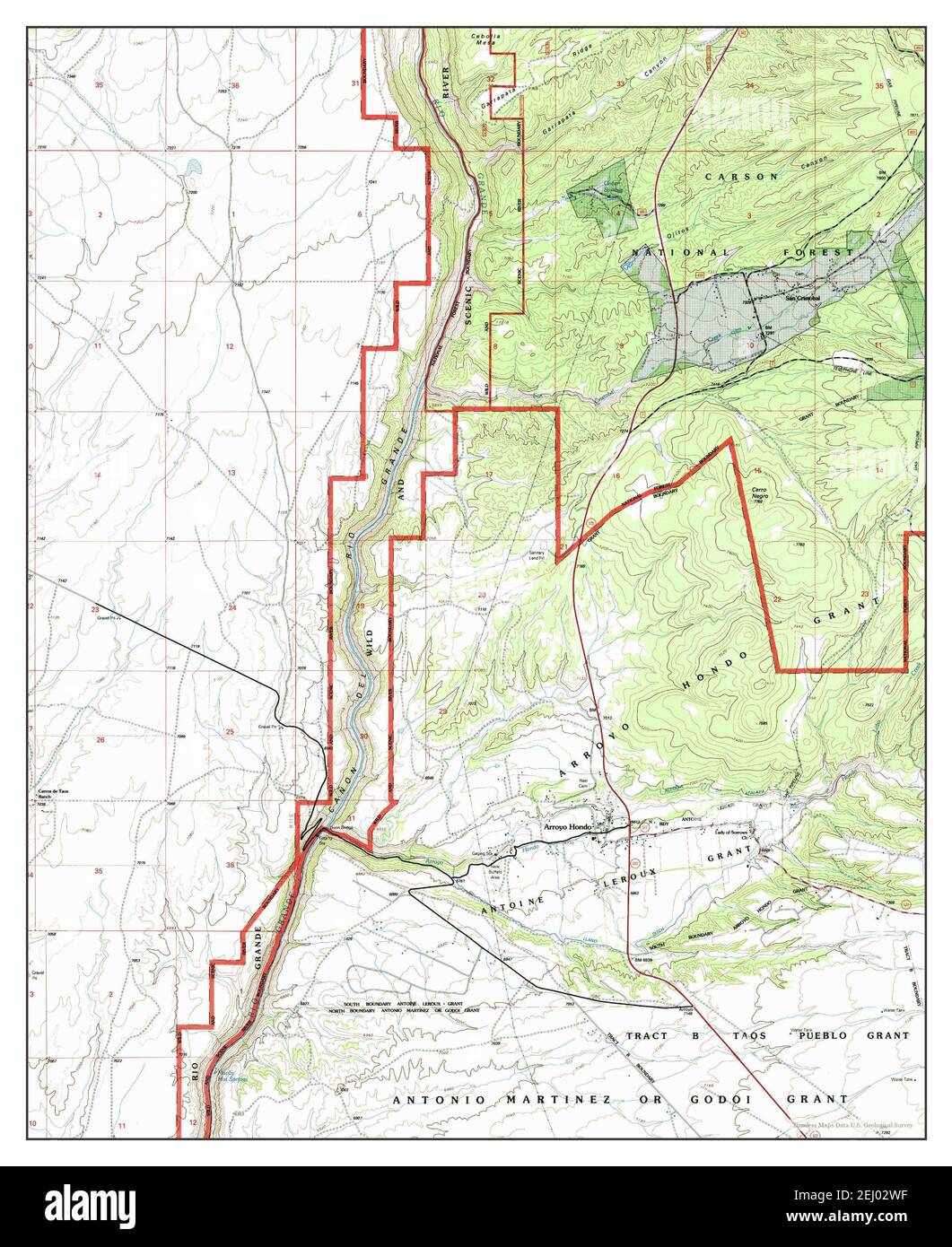 Arroyo hondo map Cut Out Stock Images & Pictures - Alamy