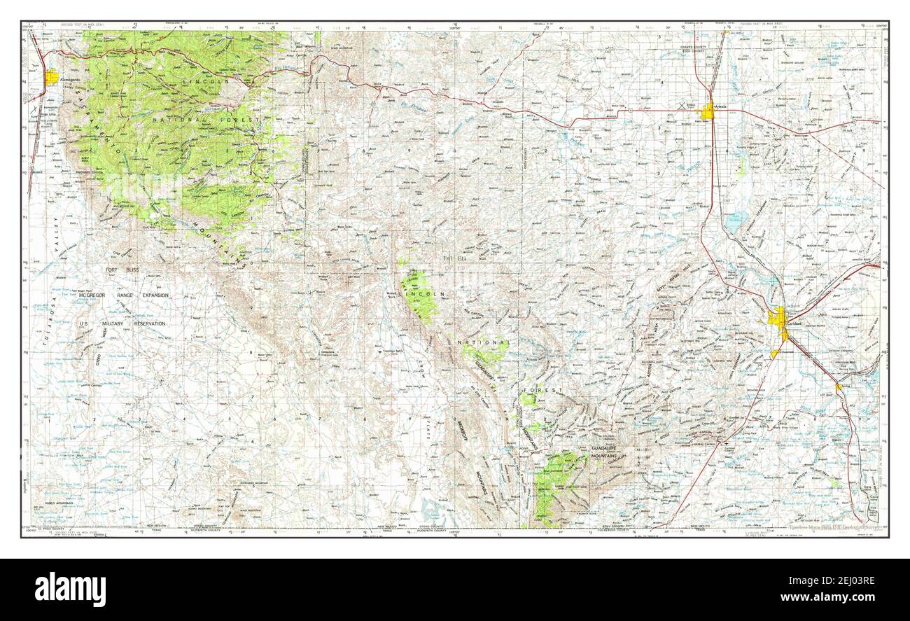 Map of carlsbad new mexico hi-res stock photography and images - Alamy