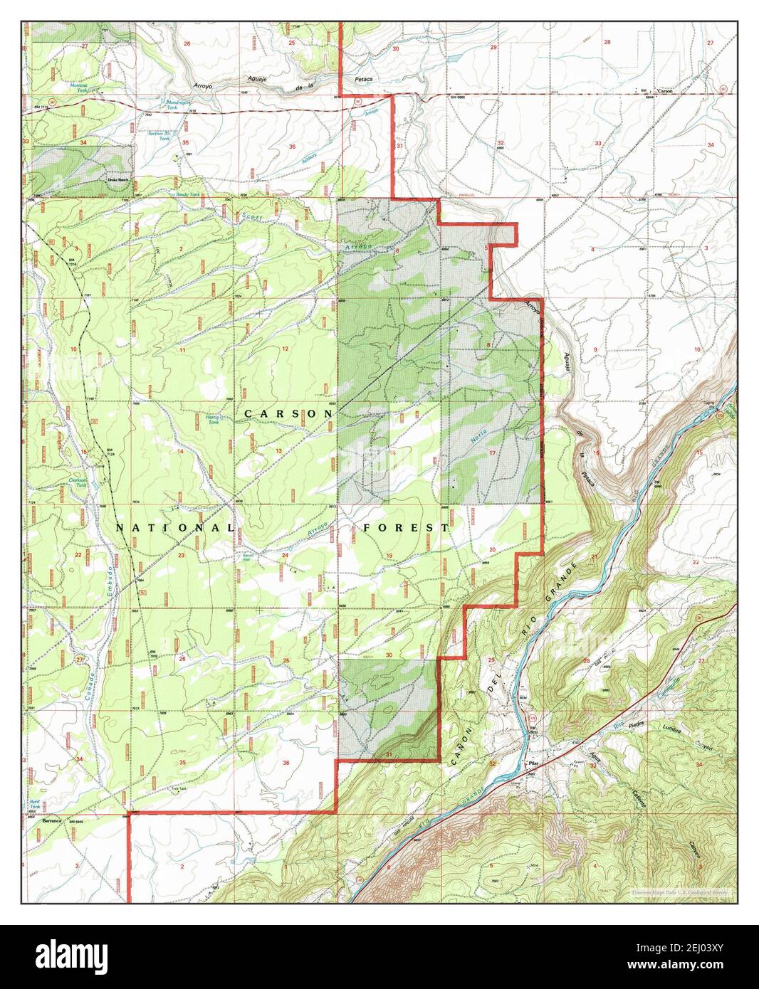 Carson, New Mexico, map 1995, 1:24000, United States of America by ...