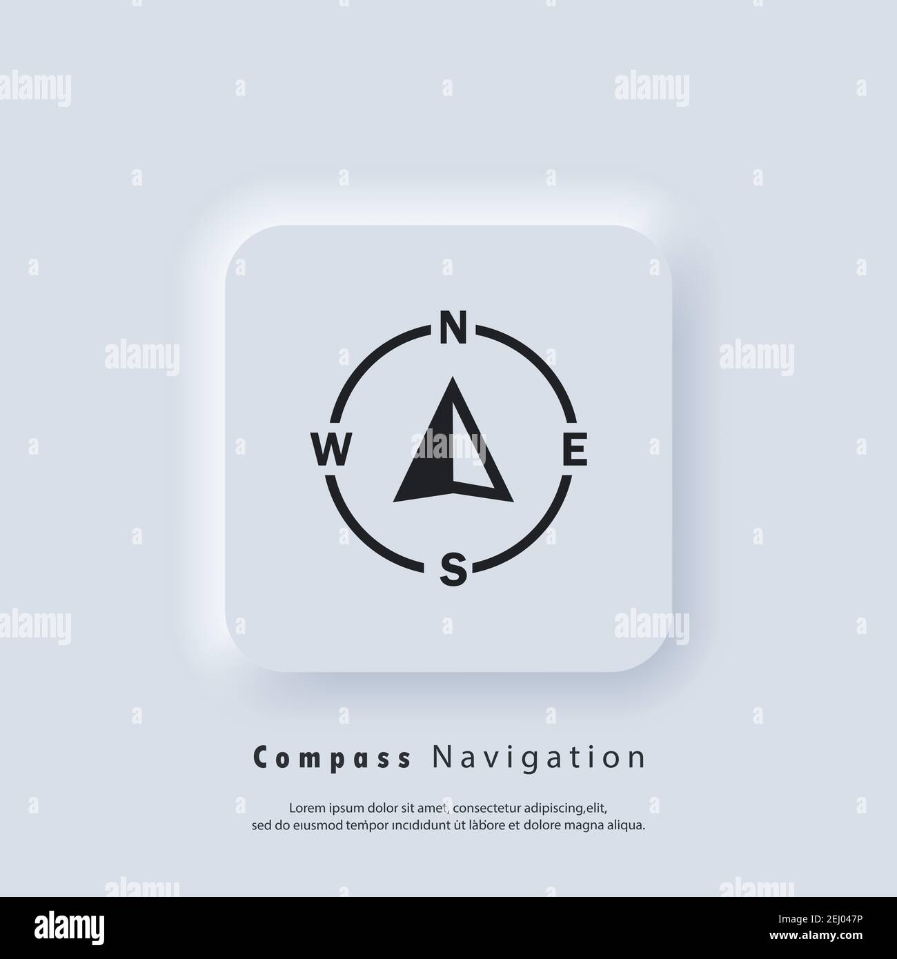 Compass logo. Navigator arrow icon. Navigation technology, geolocation ...