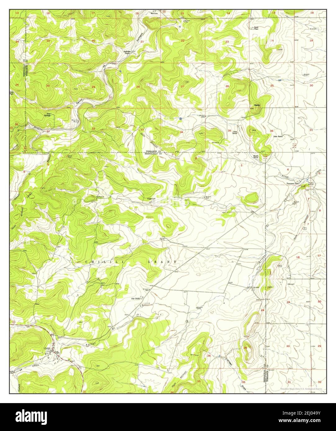 Chilili, New Mexico, map 1954, 1:24000, United States of America by ...