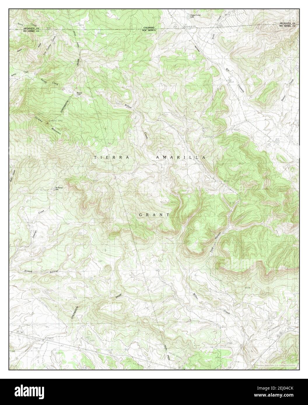 Chromo Mountain, New Mexico, map 1983, 1:24000, United States of ...