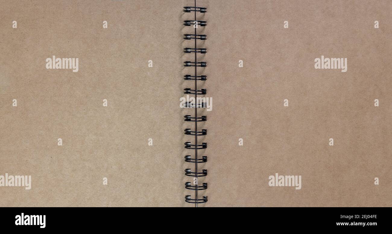 cardboard brown paper ring notebook Stock Photo - Alamy