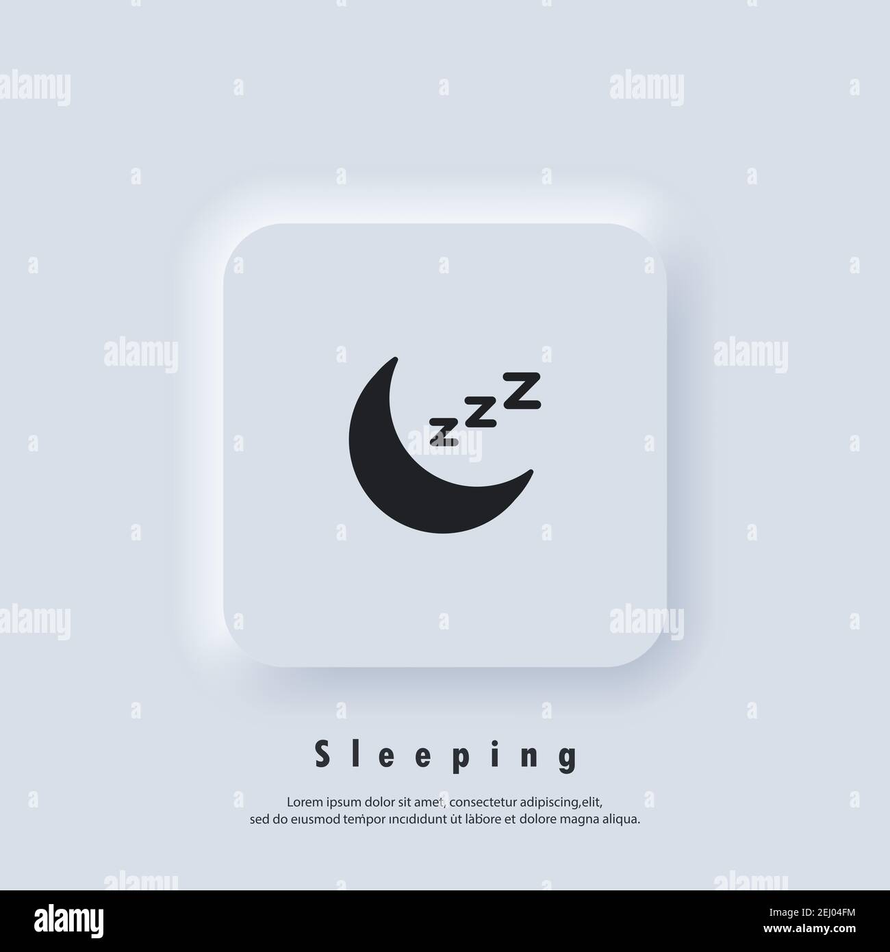 Sleeping icon. Sleep logo. Sleepy zzz. Rest, relaxation, restoration ...