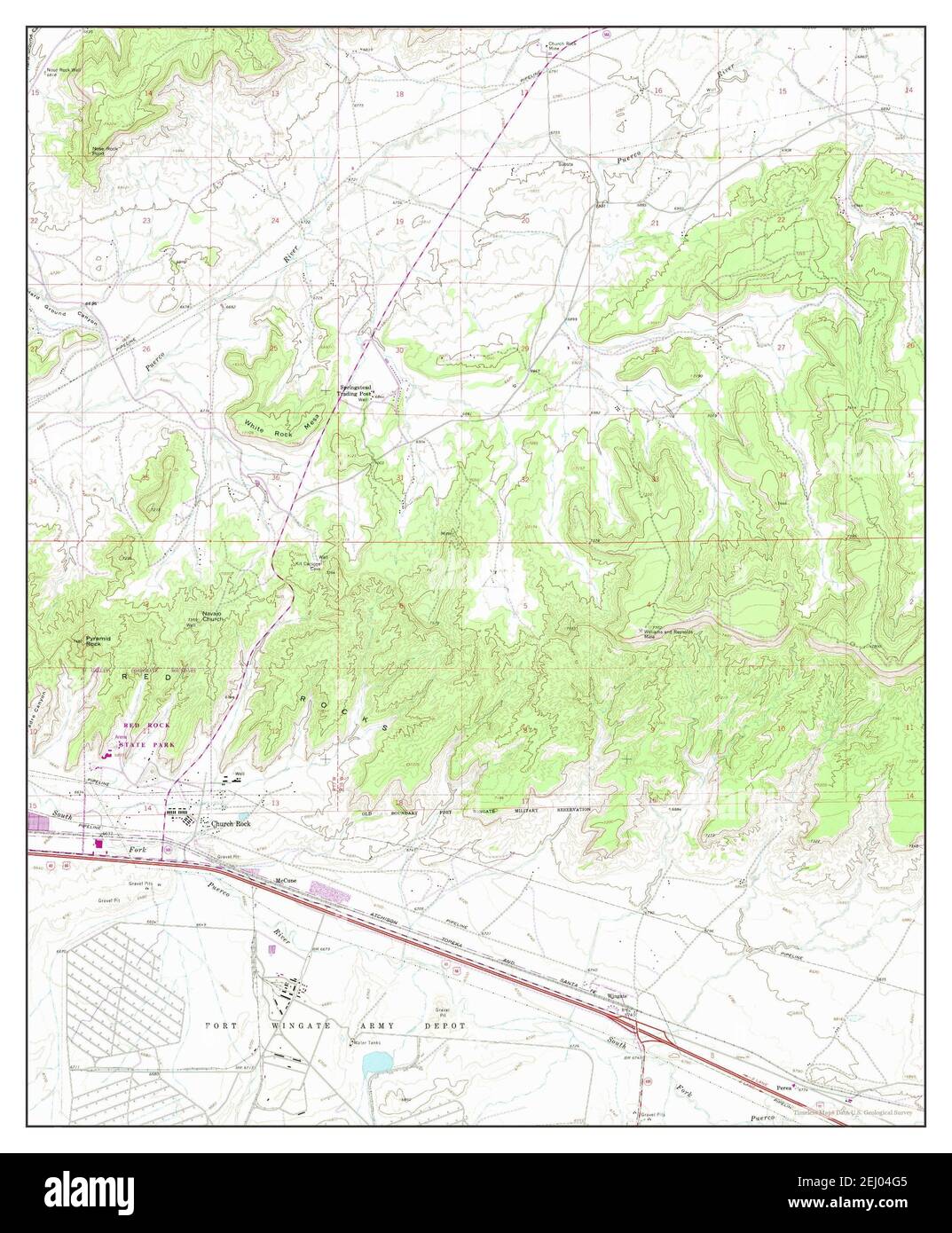 Church Rock, New Mexico, map 1963, 1:24000, United States of America by ...