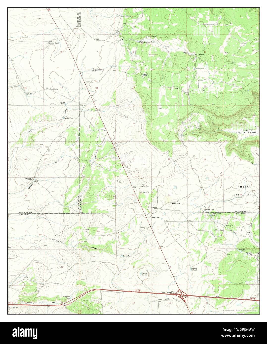 Clines corners new mexico map hi-res stock photography and images - Alamy