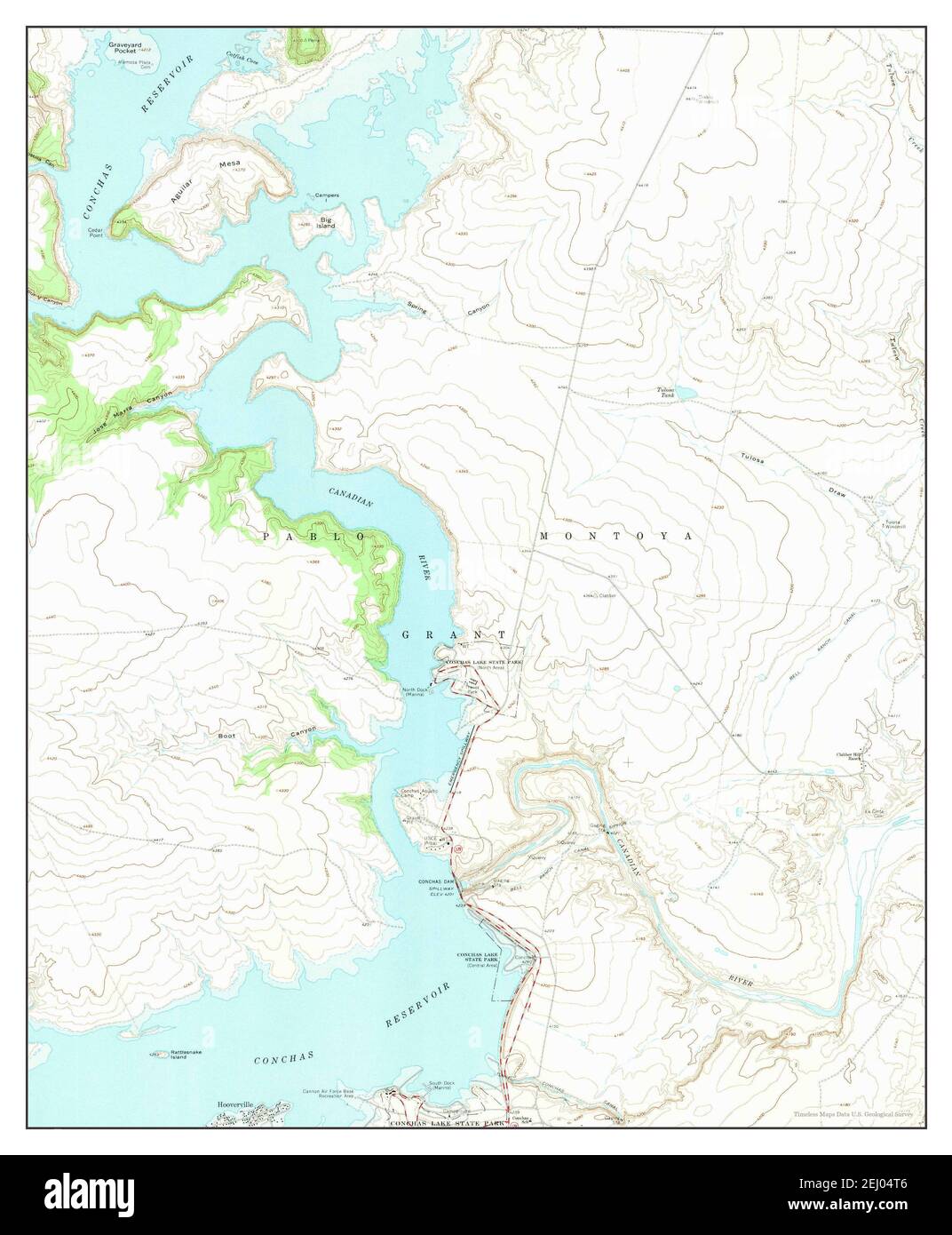 Conchas Dam, New Mexico, map 1968, 1:24000, United States of America by ...