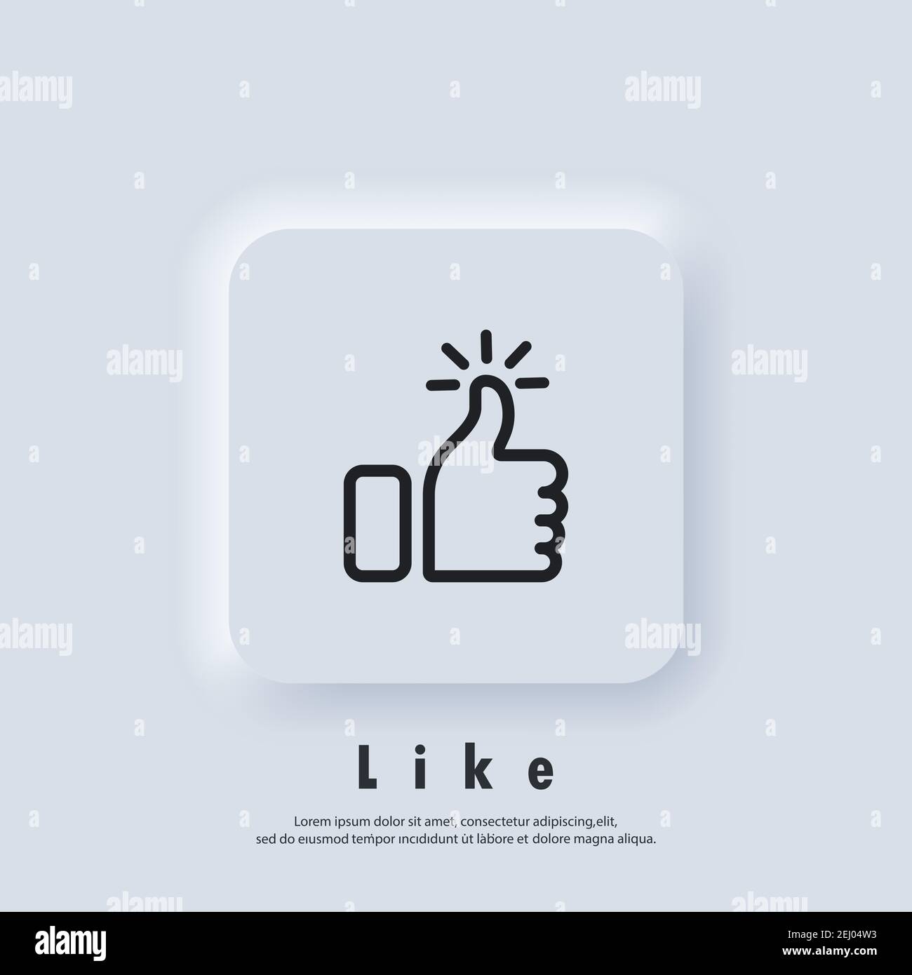 Thumb up icon. Like icon. Hand like. Social media sign. Seal of ...