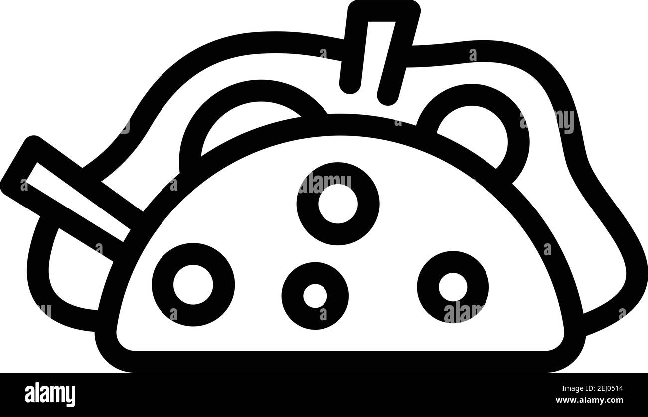 Chicken taco icon. Outline chicken taco vector icon for web design ...