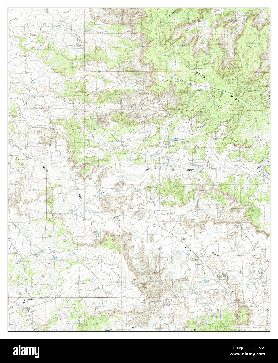 Crow Mesa West, New Mexico, map 1985, 1:24000, United States of America ...