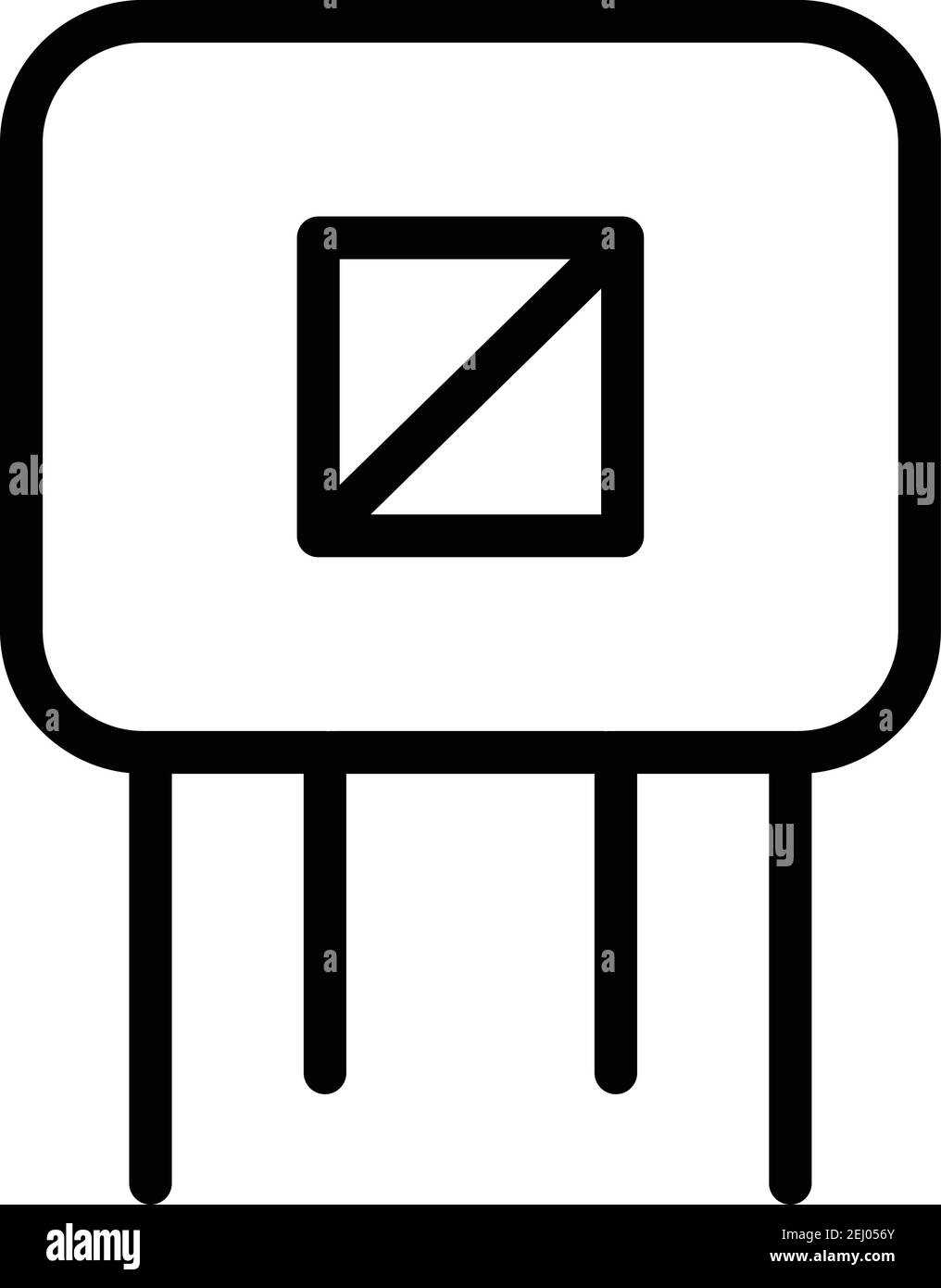 Energy capacitor icon. Outline energy capacitor vector icon for web ...