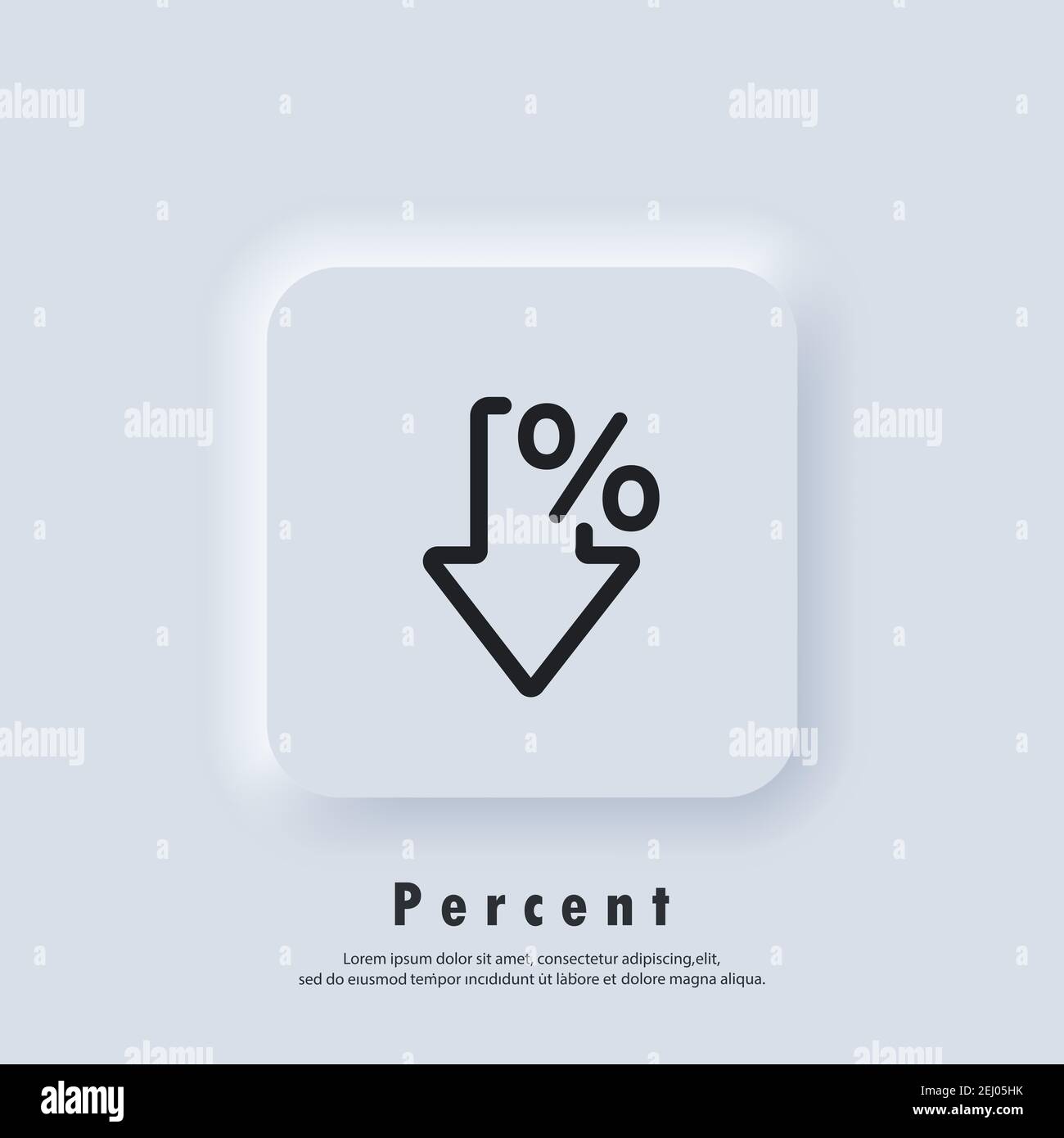 Percent arrow icon. Percent logo. Growth and reduction - discount ...