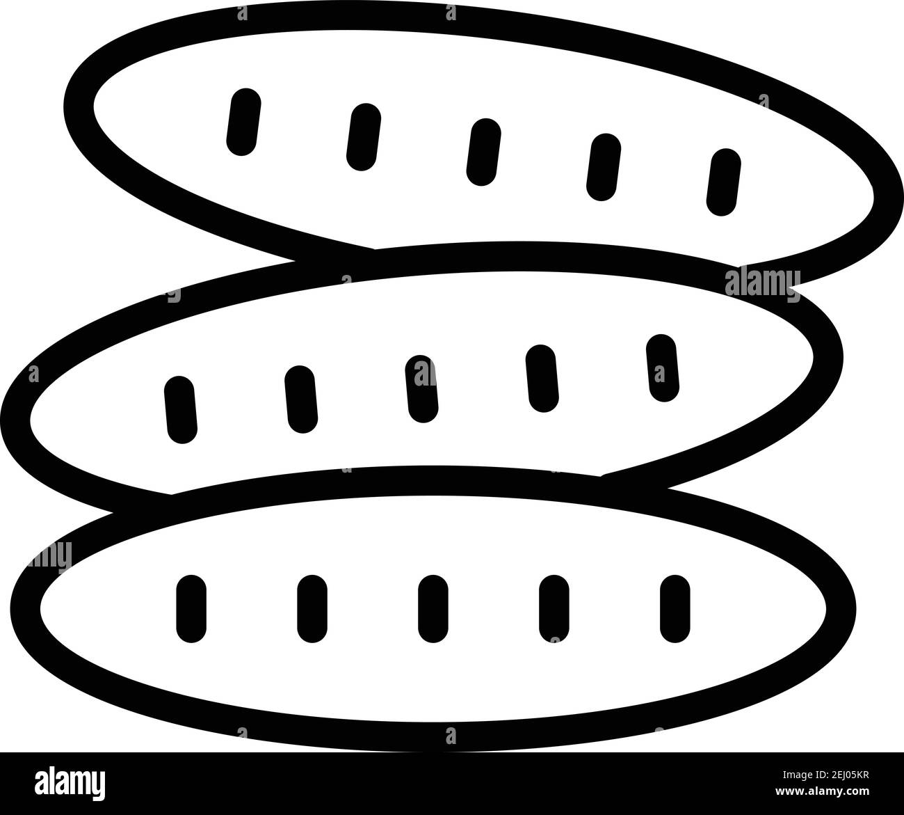 Pita bread icon. Outline pita bread vector icon for web design isolated ...