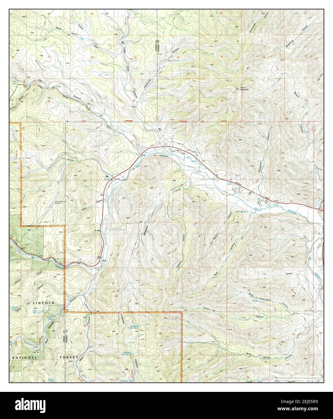 Elk, New Mexico, map 2004, 1:24000, United States of America by ...