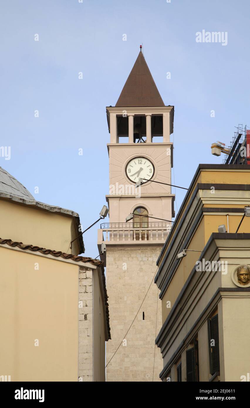Clock tower of tirana hi-res stock photography and images - Alamy
