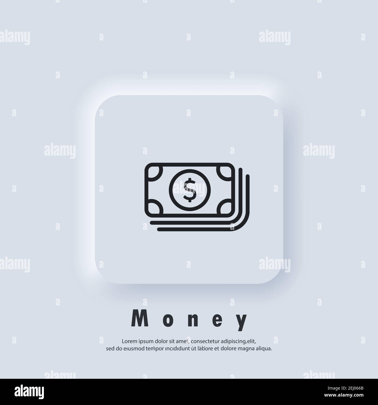 Cash icon. Money logo. Banknote or dollar bill icon. Money icons ...