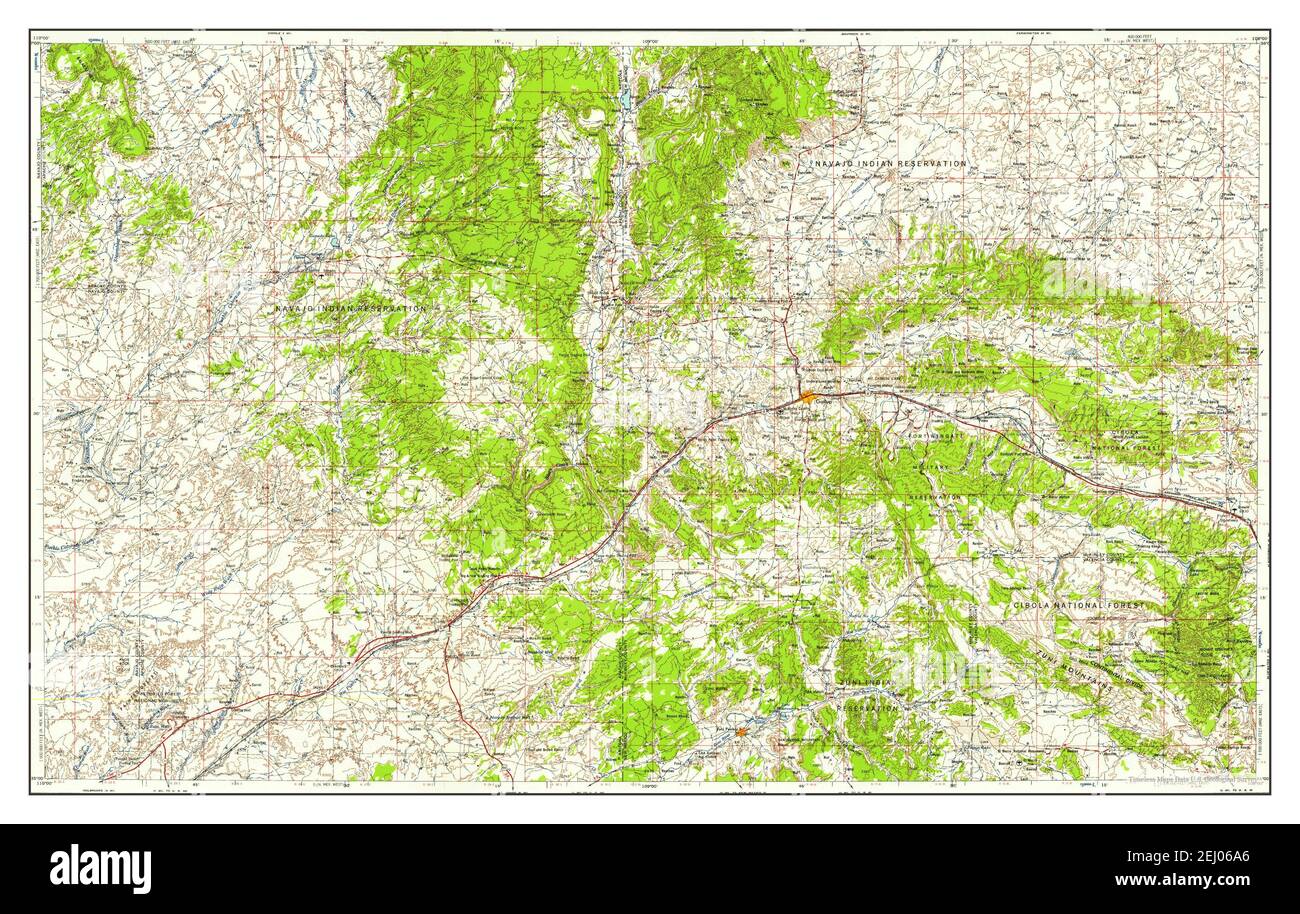 Gallup, New Mexico, map 1958, 1:250000, United States of America by ...