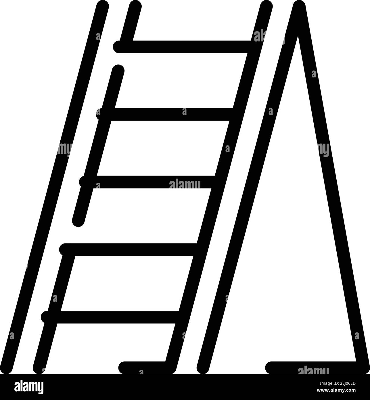 Folding ladder icon. Outline folding ladder vector icon for web design ...