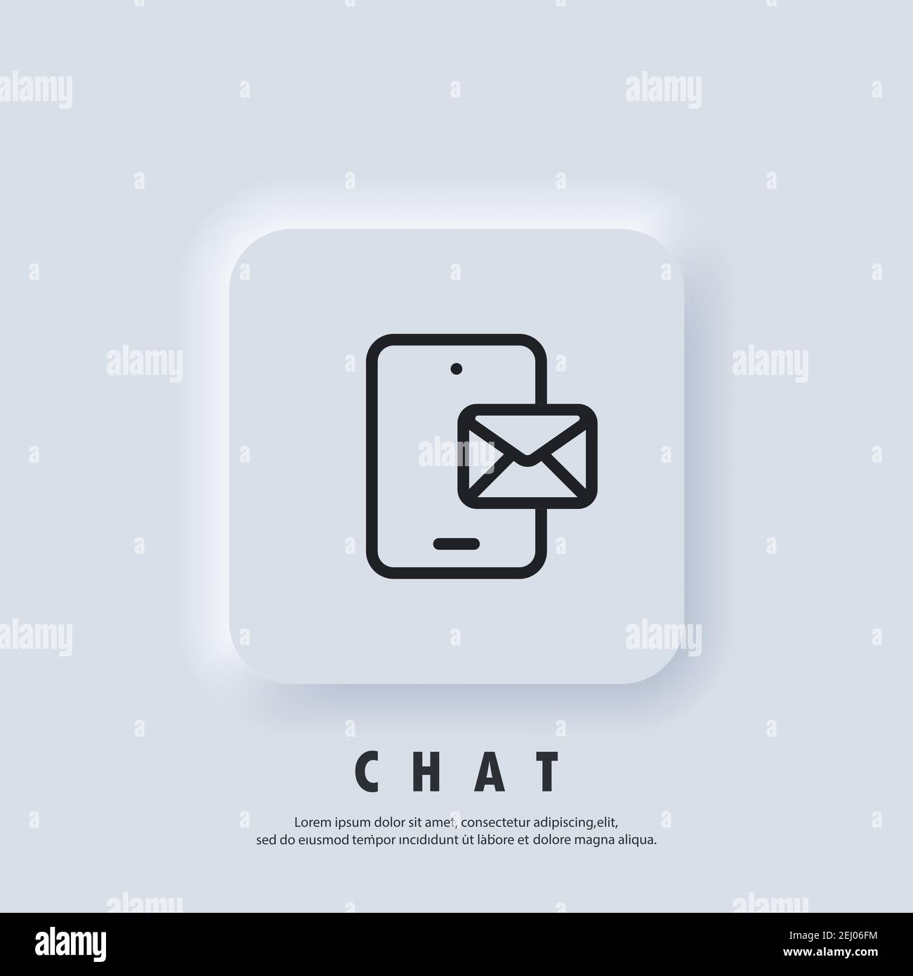 Letter ui bubble talk Stock Vector Images - Alamy